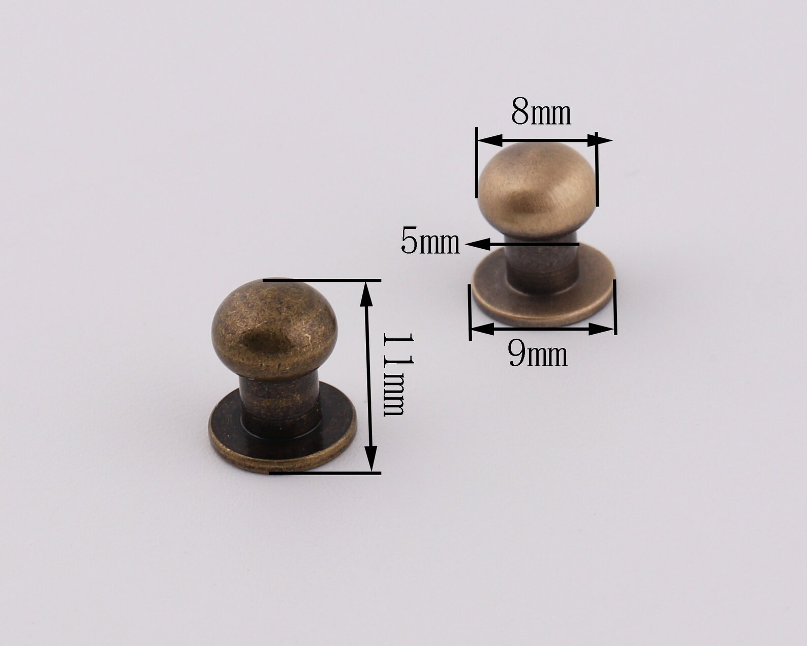 8 Mm Metal Screw Rivets Round Head Screwed Rivets Leather Rivet Metal ...