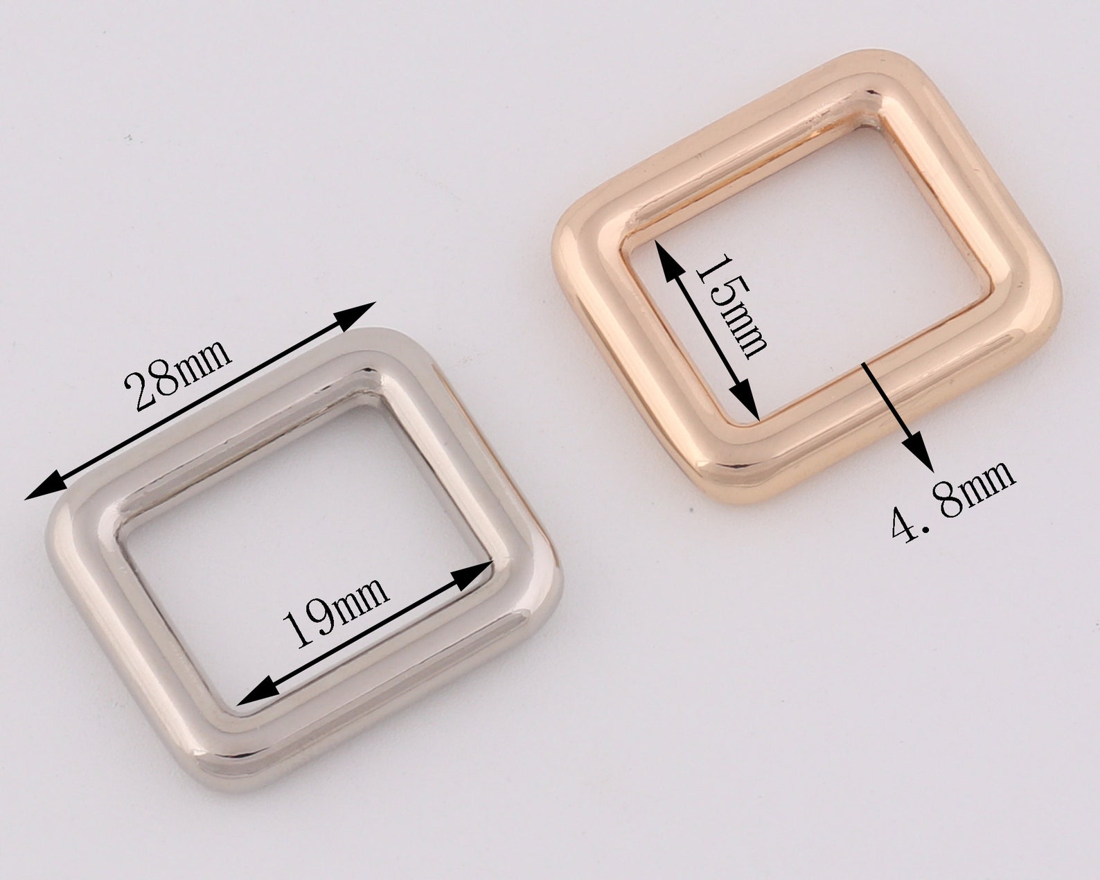 3/4 19mm Inner Metal Rectangle Buckle Rectangular - Etsy