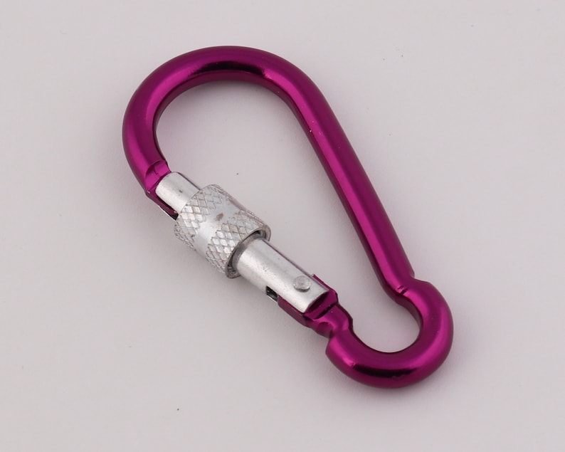 65mm×21mm Colours Alloy Carabiner Aluminum Carabiner Gated Spring Snap ...