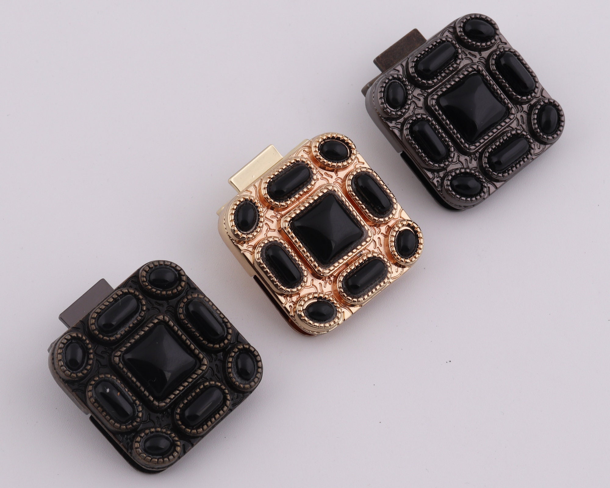 1-2-5 pcs 40mm length square bag lock fashion bag lock metal | Etsy