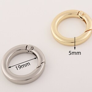 3/4" (19mm Inner) Metal Spring O Ring Clasps Spring Gate Ring Spring O ...