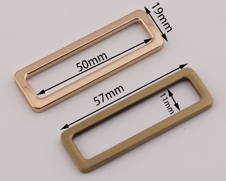 2 50mm Inner Metal Rectangle Buckle Rectangular Rings - Etsy