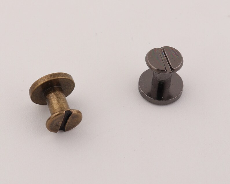 9.5mm6mm Metal Screw Rivets Round Head Screwed Rivets Leather | Etsy