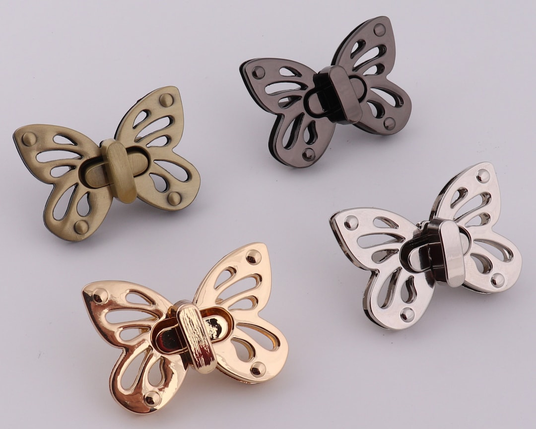 1-2-5 Pcs Butterfly Bag Lock Purse Twist Lock Metal Lock Turn Lock ...