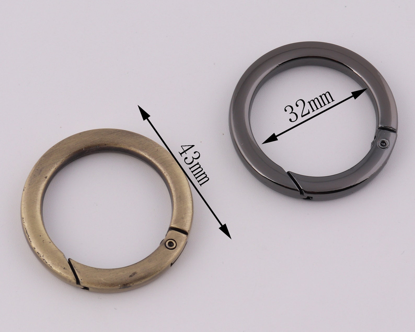 1.25 32mm Inner Metal Spring O Ring Clasps Spring Gate - Etsy