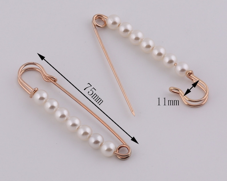 1 Pc 75mm11mm Pearl Safety Pin Pearl Brooch Pinshawl - Etsy