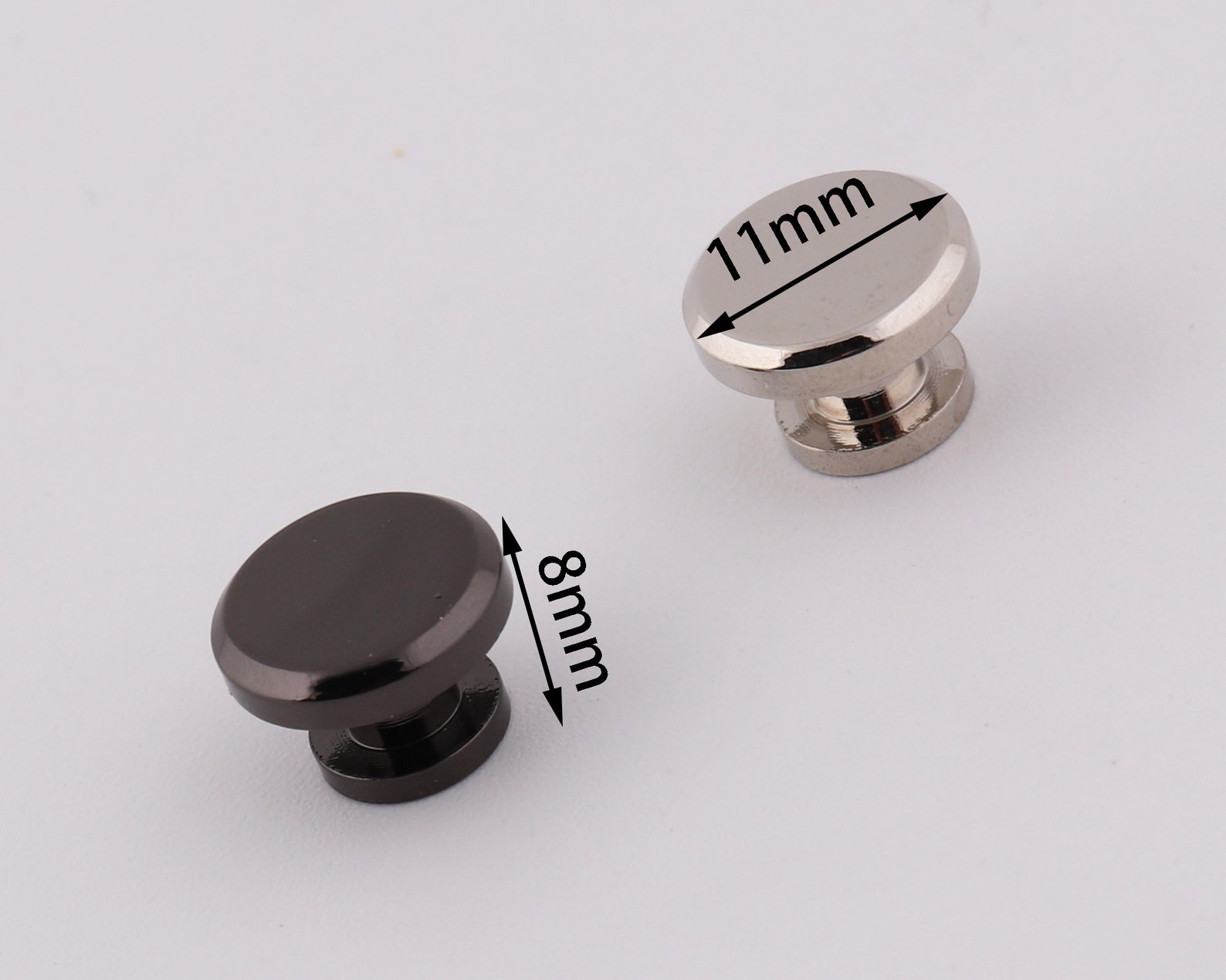 11 Mm Metal Screw Rivets Round Head Screwed Rivets Leather | Etsy