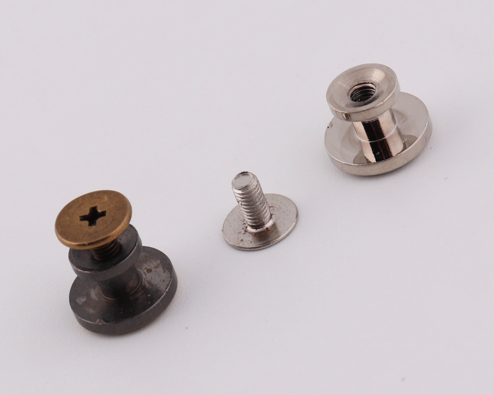 11 Mm Metal Screw Rivets Round Head Screwed Rivets Leather | Etsy