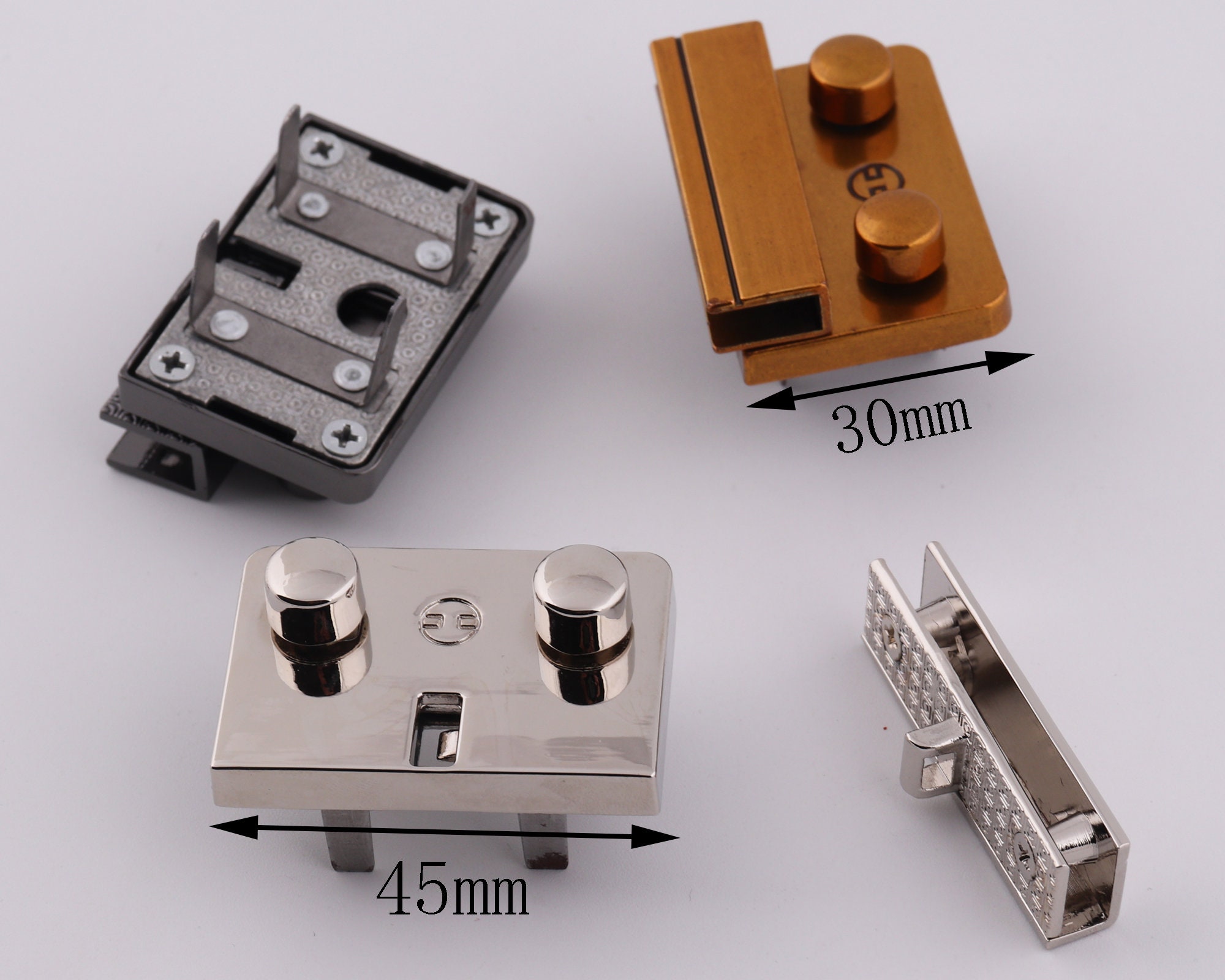 1-2-5 pcs bag lock purse metal lock large snap lock handbag | Etsy