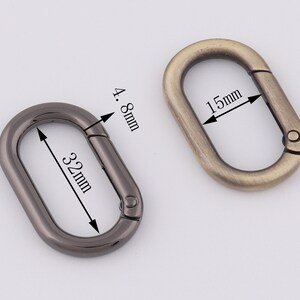 1.25" (32mm Inner) Oval Spring O Ring Metal Clasps Spring Gate Ring ...