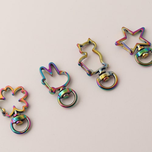 5-10-20 Pcs Heart Shaped Swivel Snap Hook Key Chain Swivel - Etsy