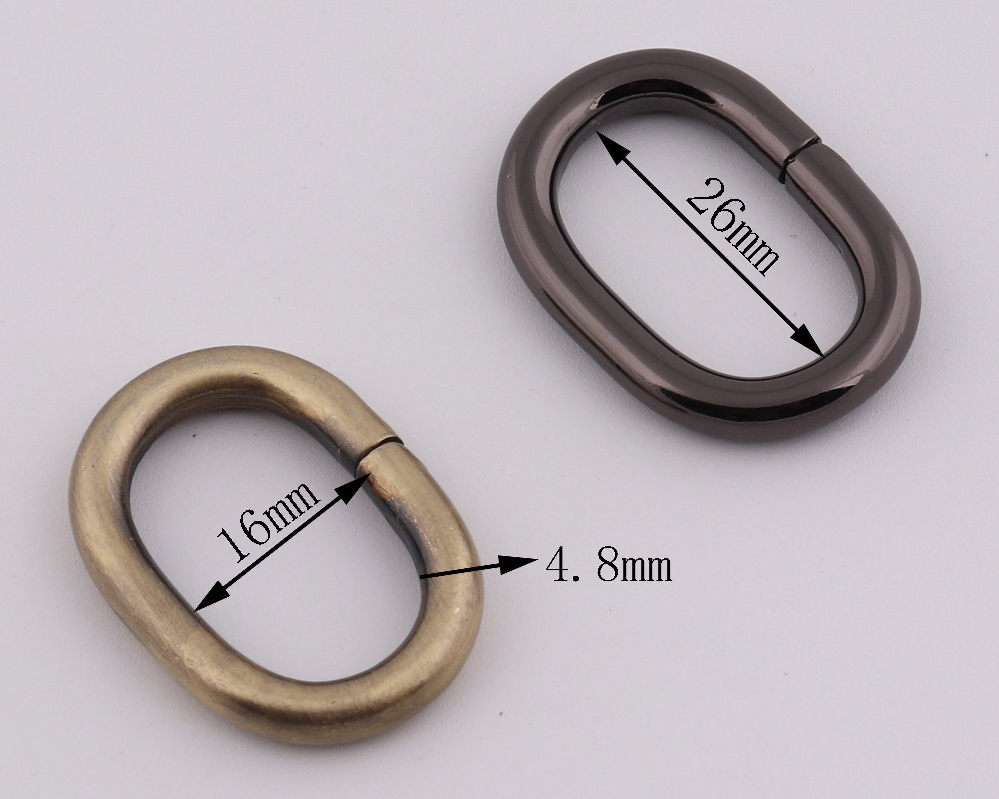 1 26mm Inner metal oval ring bag Strap buckle purse | Etsy