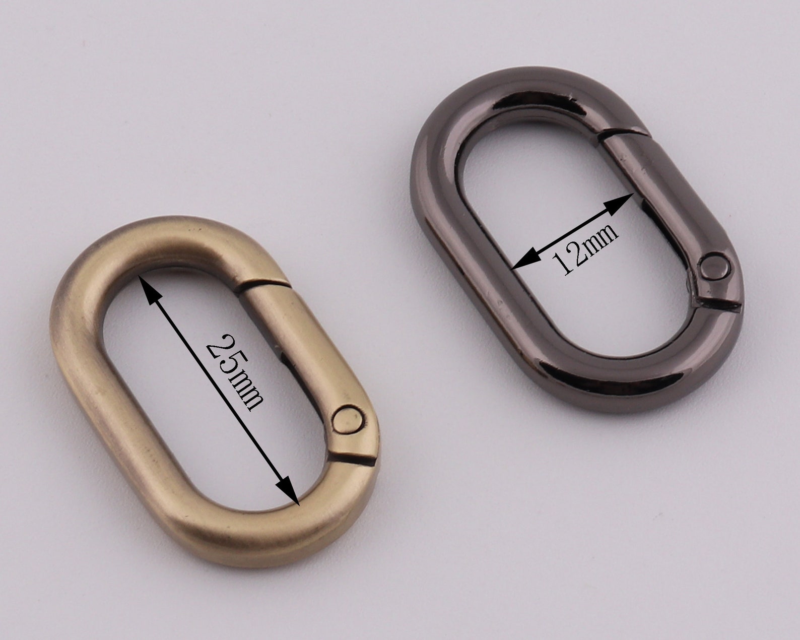 1" (25mm Inner) Oval Spring O Ring Metal Clasps Spring Gate Ring Spring ...