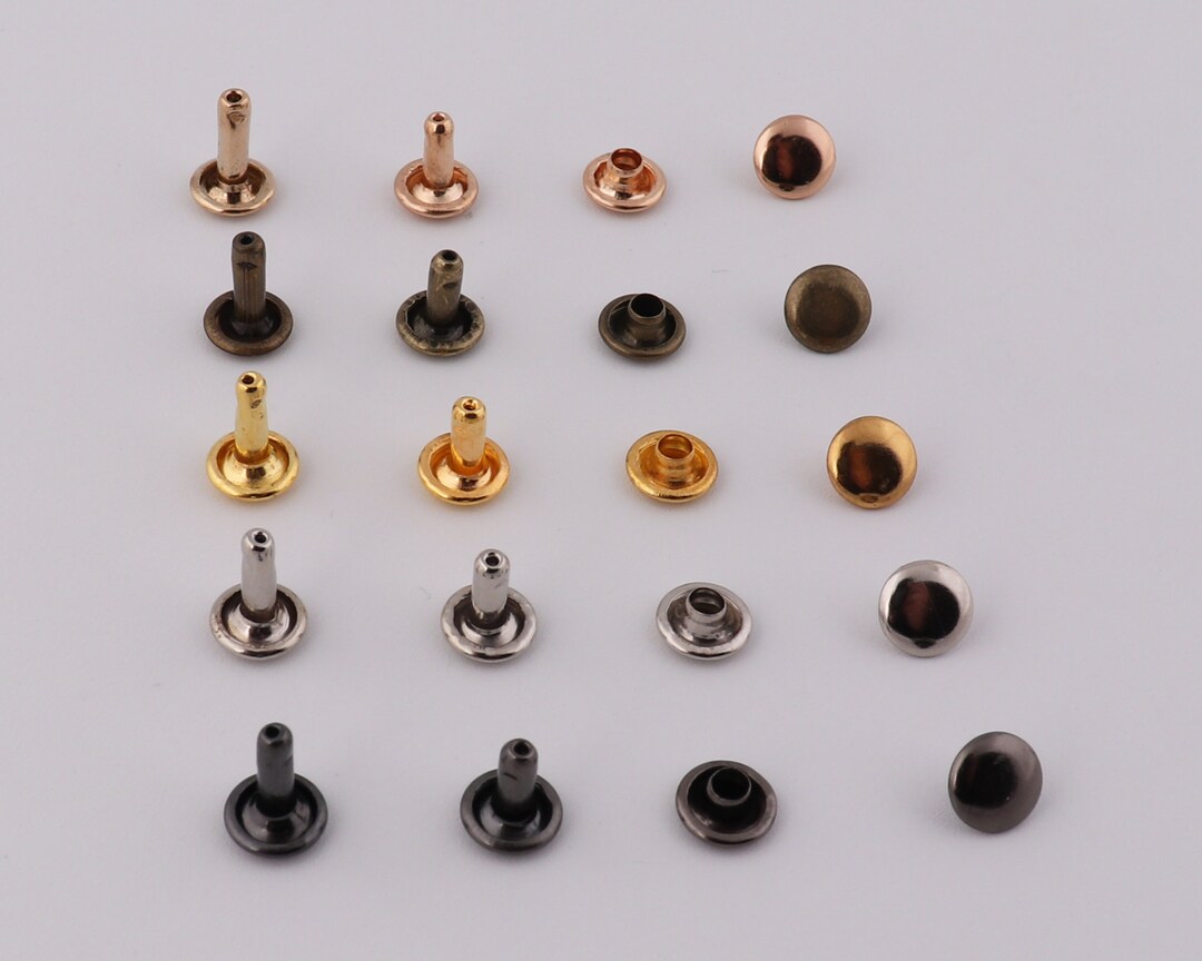 7×8mm 7×10mm Metal Rivets Double Cap Round Rivets Flat Rivets Leather ...