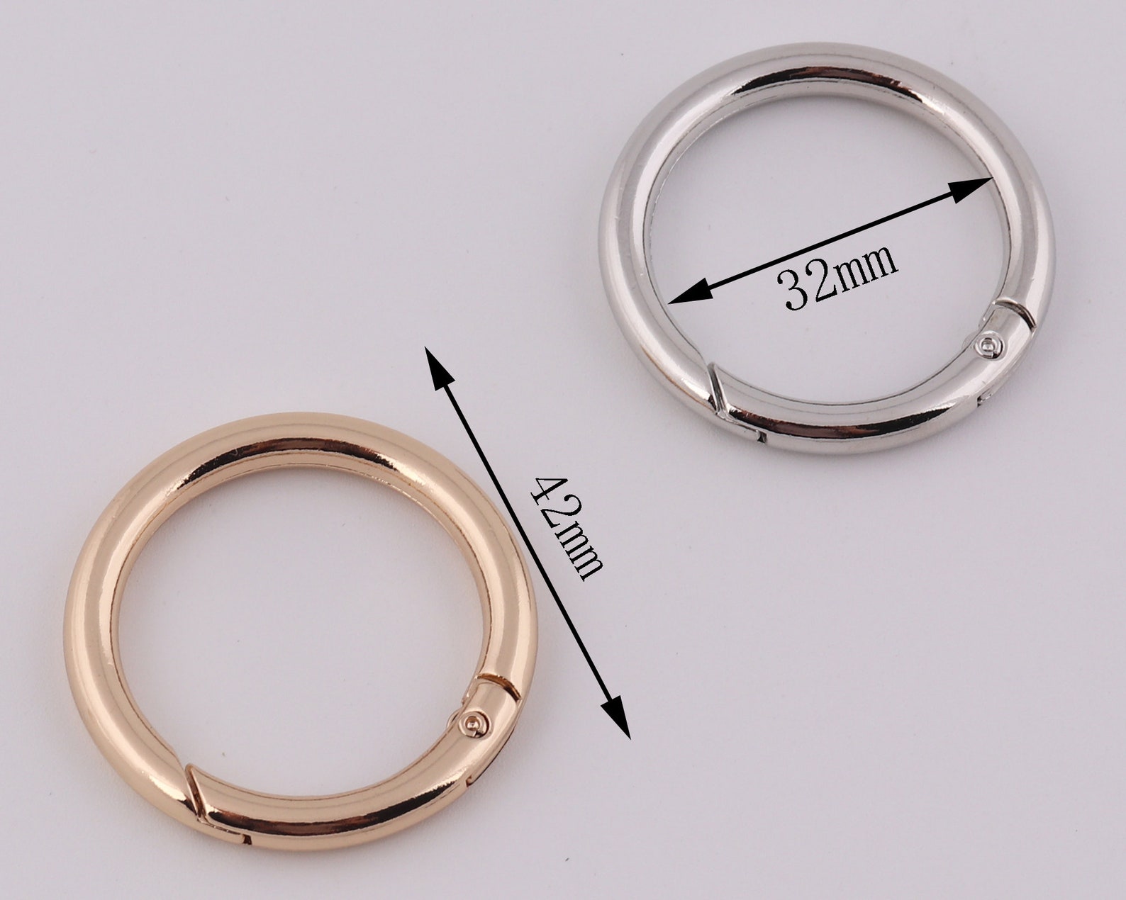 1.25 32mm Inner Spring O Ring Clasps Spring Gate Ring | Etsy