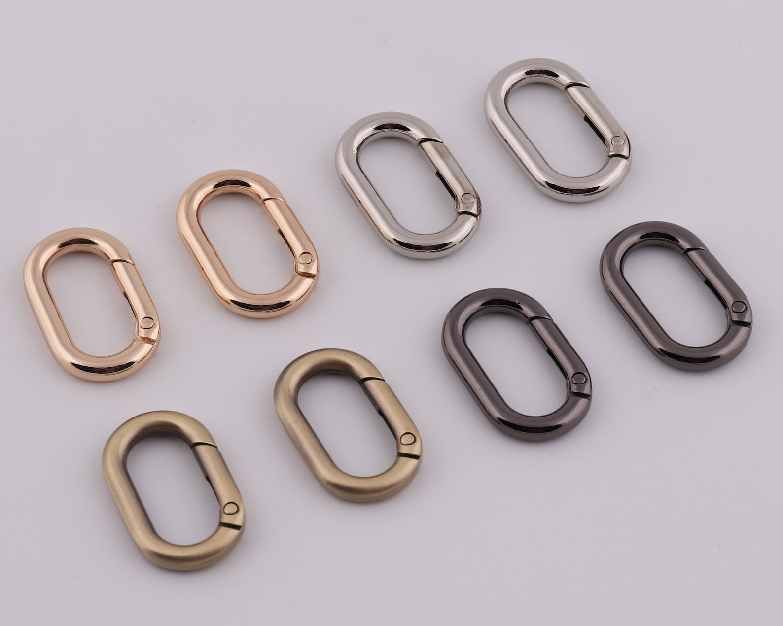 1" (25mm Inner) Oval Spring O Ring Metal Clasps Spring Gate Ring Spring ...