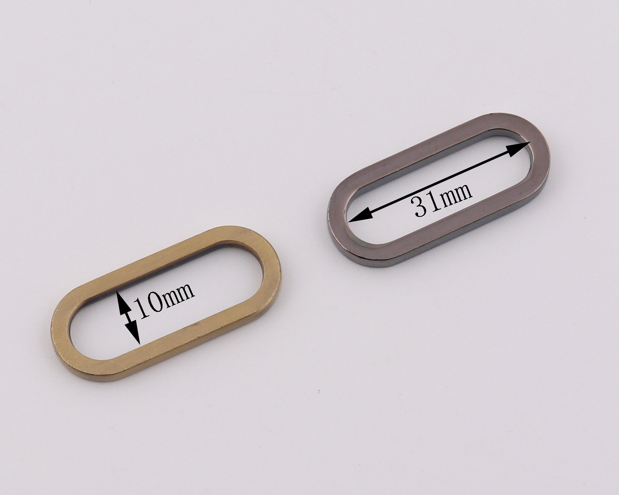 1.25" (31mm Inner) Metal Elliptical Ring Strap Connection Ring Luggage ...