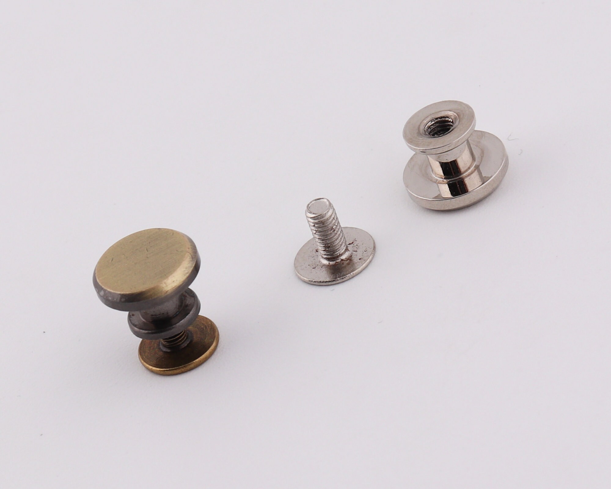 10 Mm Metal Screw Rivets Round Head Screwed Rivets Leather - Etsy