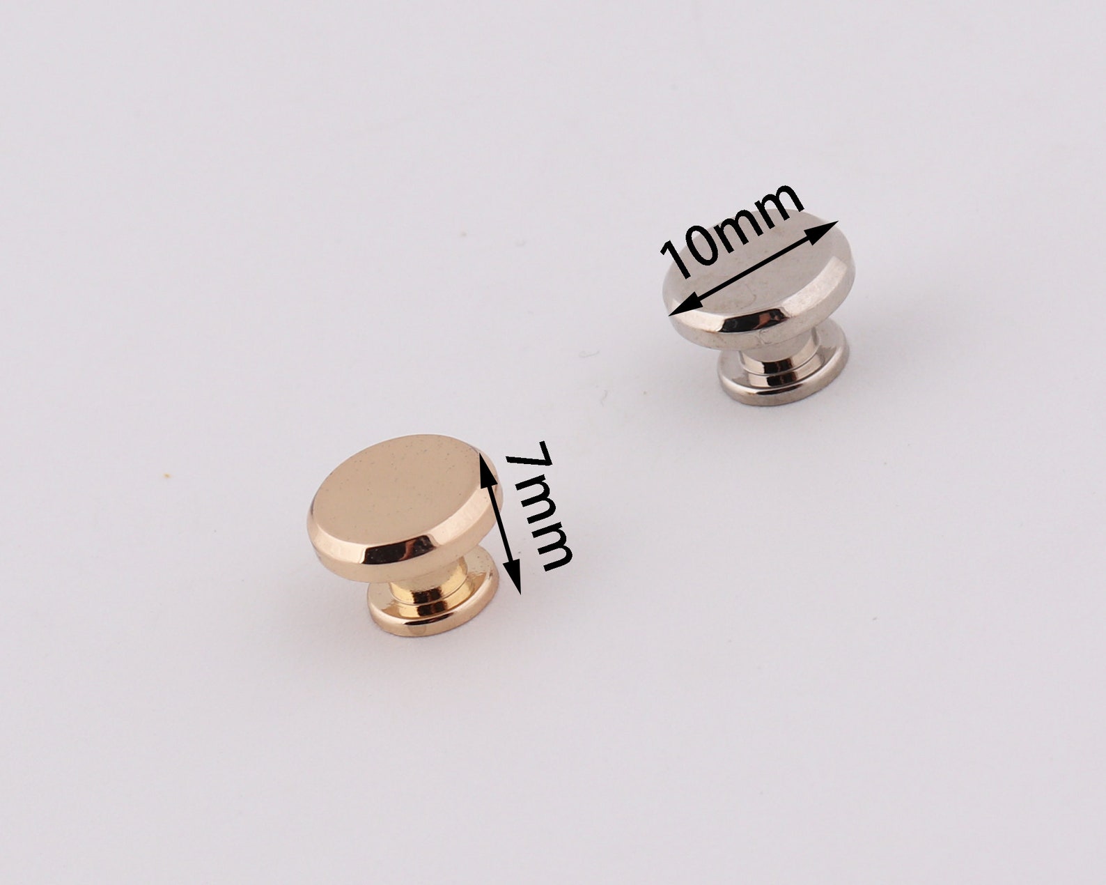 10 Mm Metal Screw Rivets Round Head Screwed Rivets Leather - Etsy