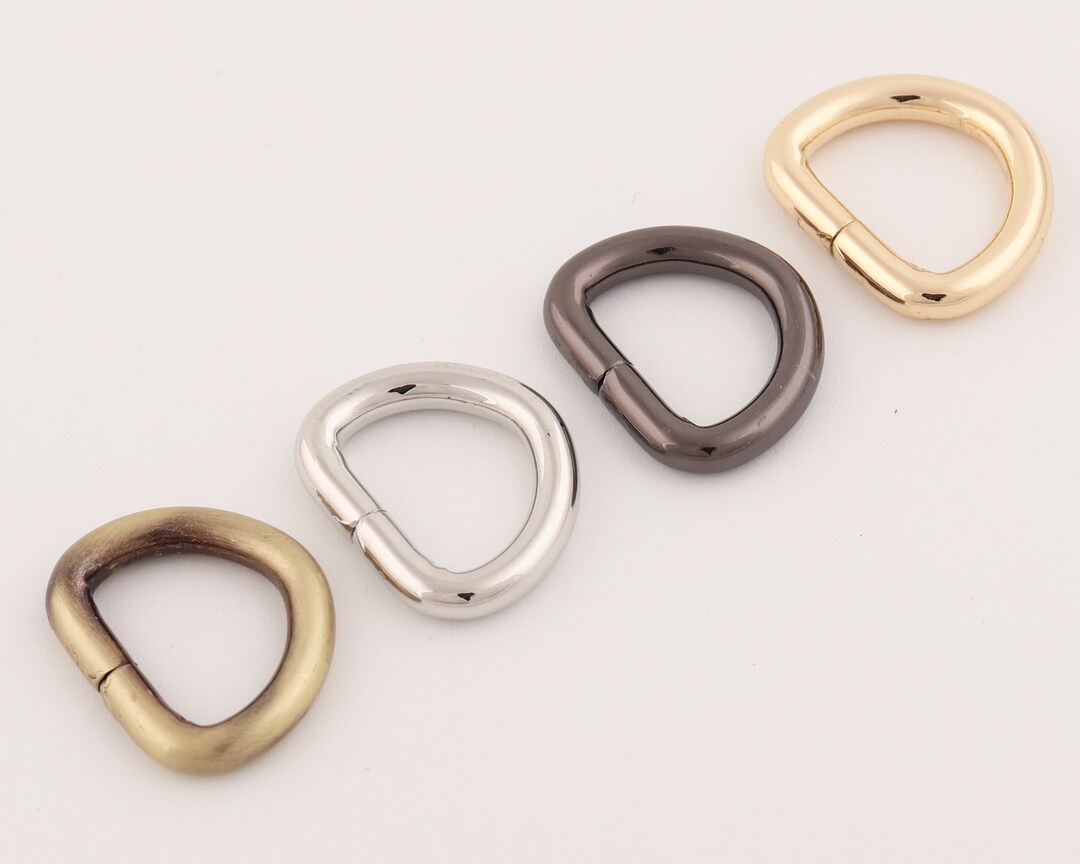 1/2" (13mm Inner) Non Welded Dee Ring Metal D Ring Accessories Purse D ...