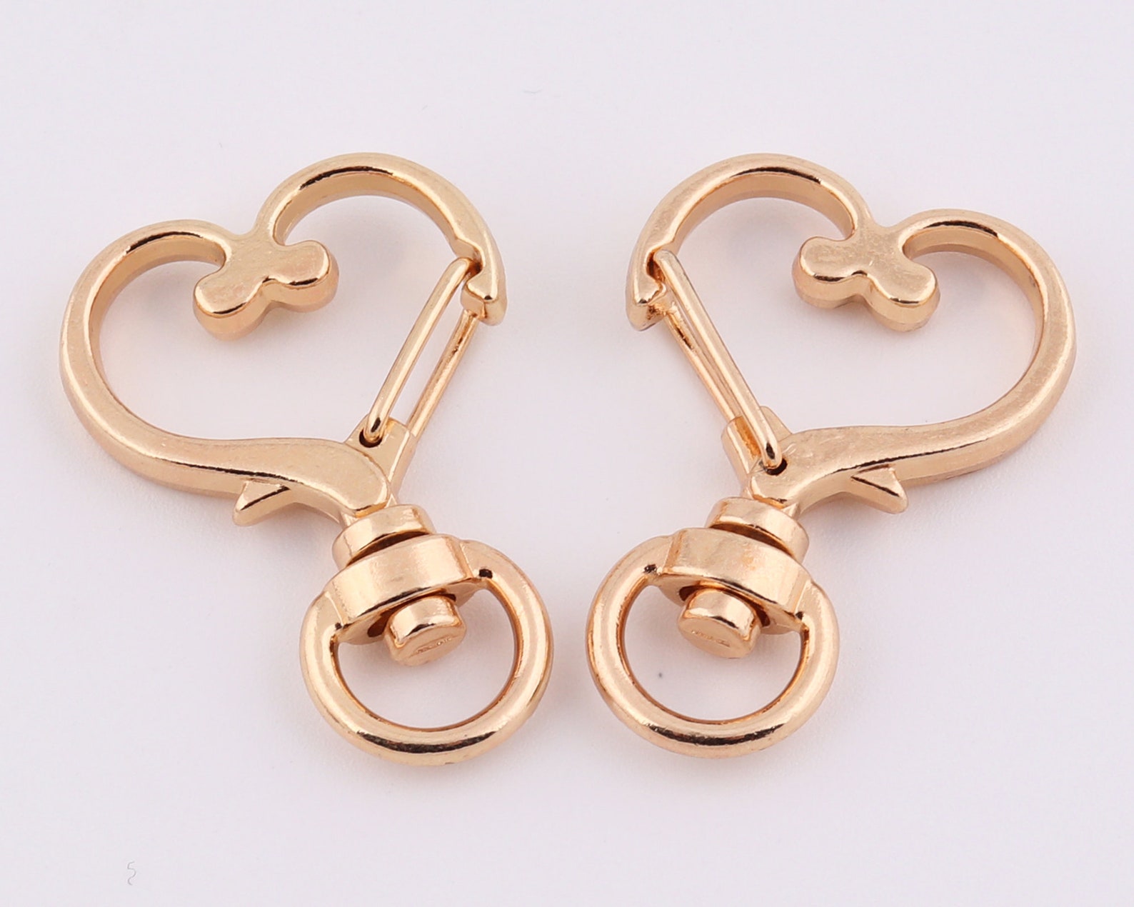 5-10-20 Pcs Heart Shaped Swivel Snap Hook Key Chain Swivel - Etsy