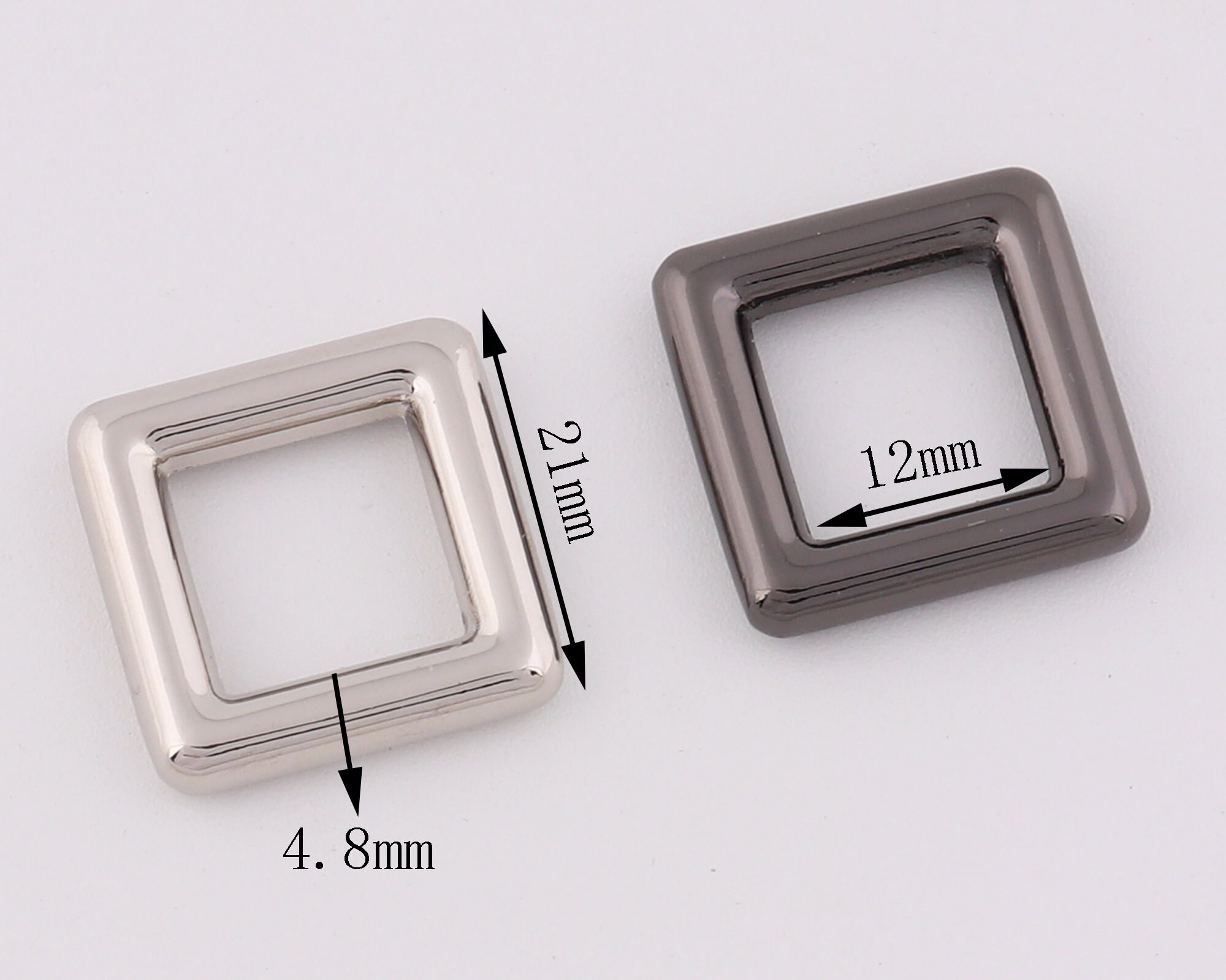 1/2 12mm Inner metal rectangle buckle rectangular | Etsy