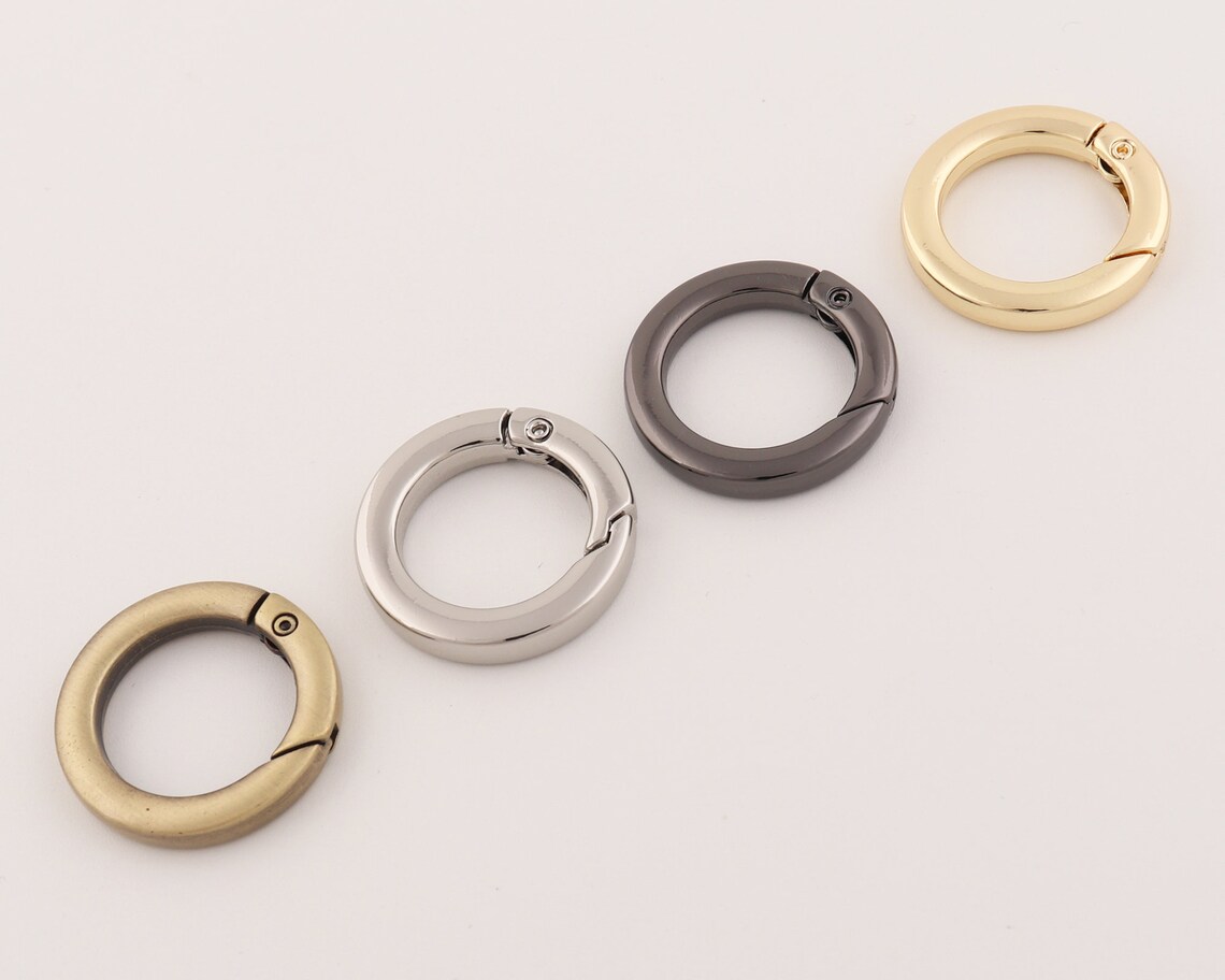 3/4" (19mm Inner) Metal Spring O Ring Clasps Spring Gate Ring Spring O ...