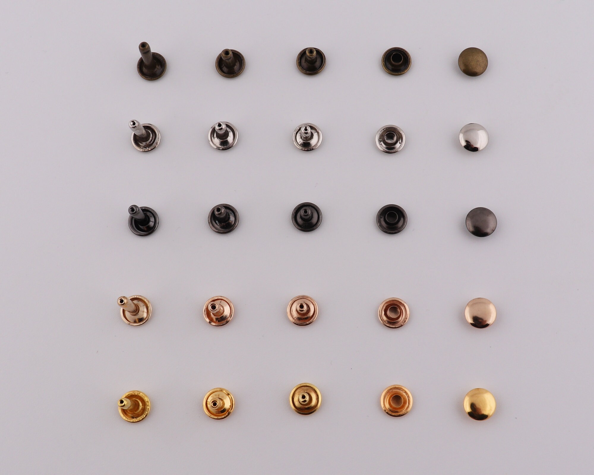 98mm 910mm 916mm Metal Rivets Double Cap Round Rivets - Etsy