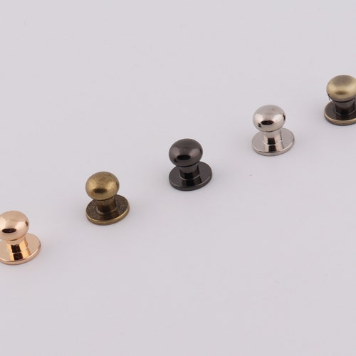 11 Mm Metal Screw Rivets Round Head Screwed Rivets Leather - Etsy