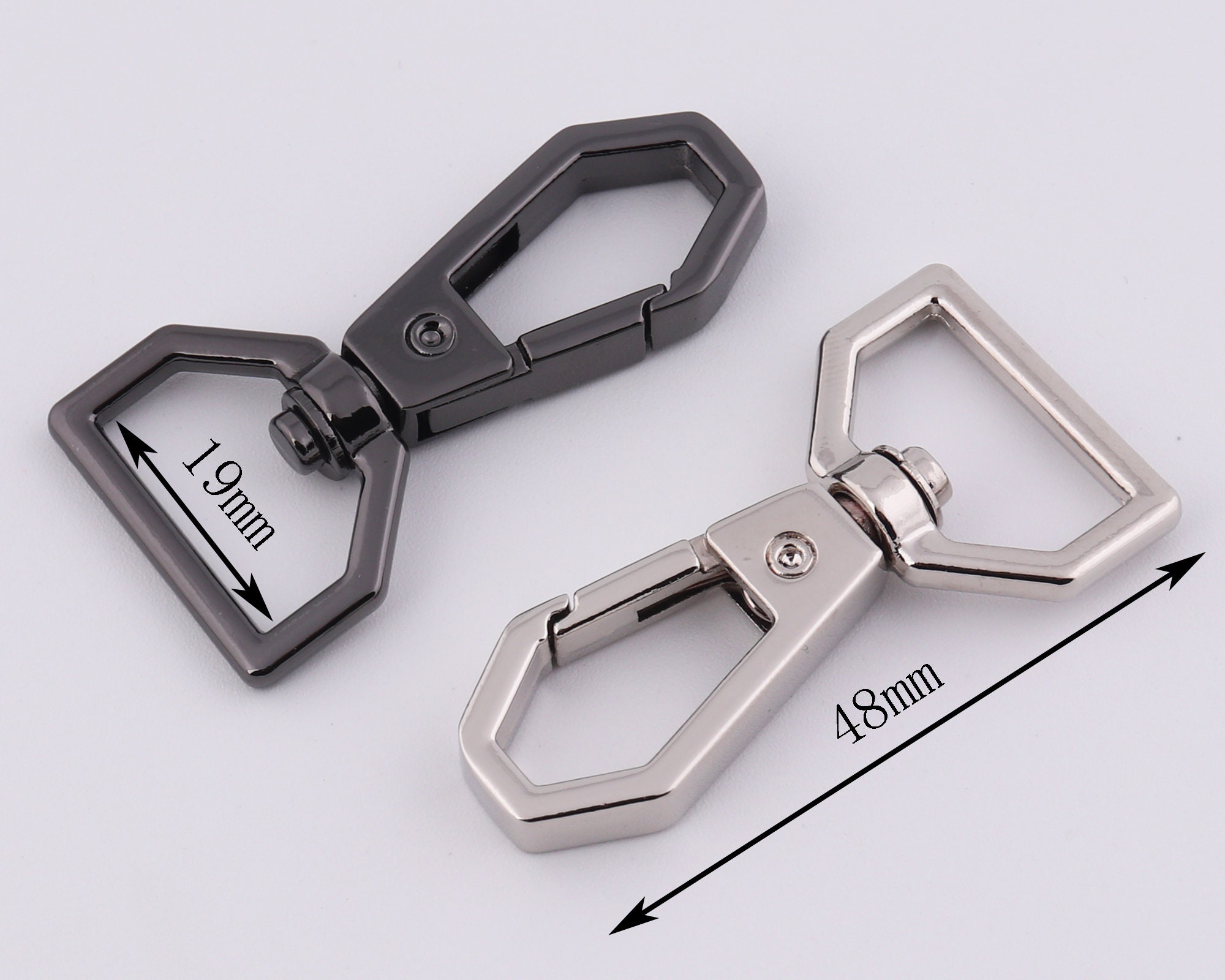 3/4" (19mm Inner) Swivel Clasp Swivel Hook Push Gate Snap Hook Purse ...