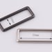 2" (50mm Inner) Metal Rectangle Buckle Rectangular Rings Purse Strap ...