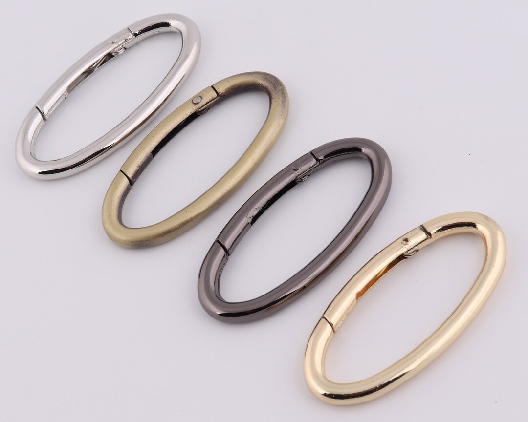 2" (54mm Inner) Oval Spring O Ring Metal Clasps Spring Gate Ring Spring ...