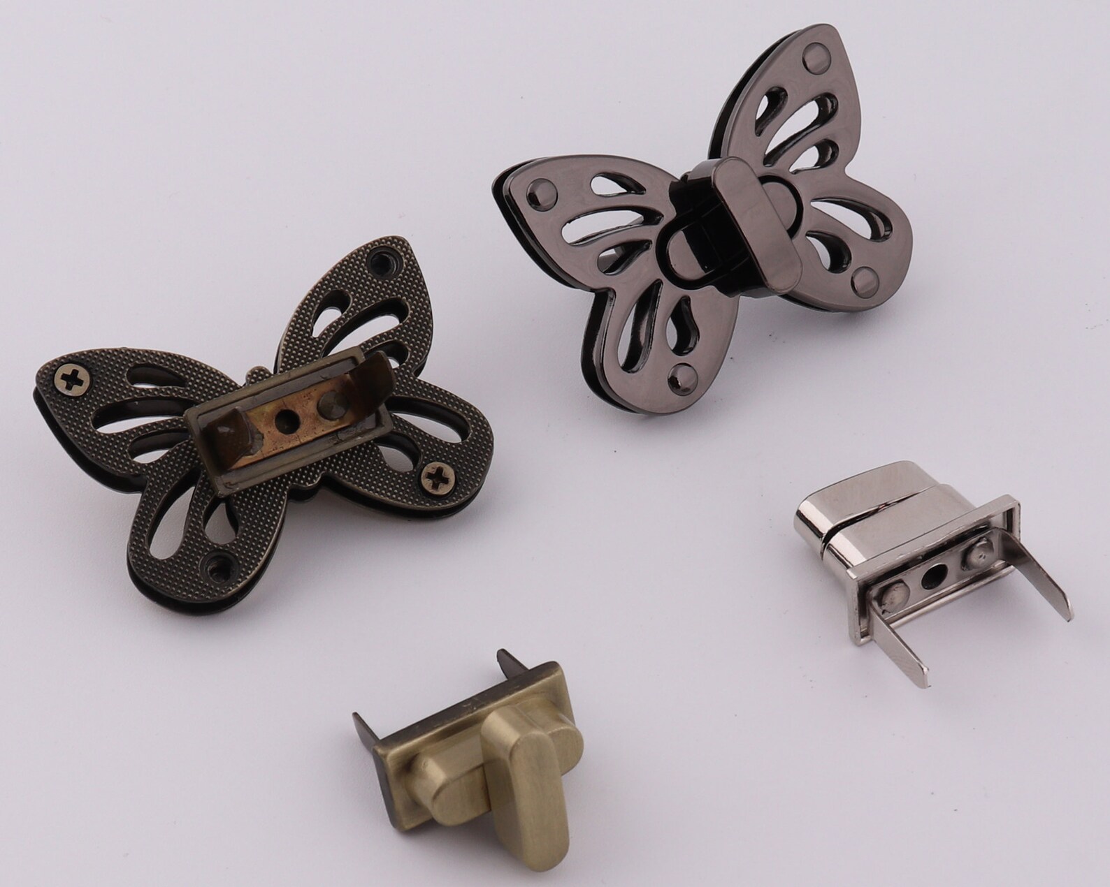 1-2-5 Pcs Butterfly Bag Lock Purse Twist Lock Metal Lock Turn | Etsy