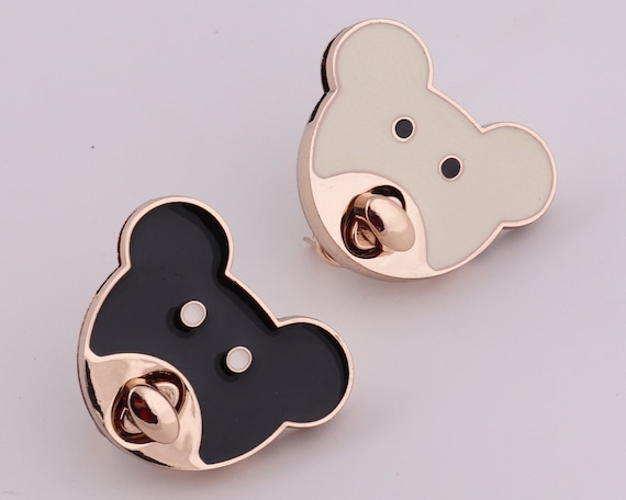 1-2-5 Pcs Bear Metal Lock Bear Shape Purse Lock Turn Lock - Etsy