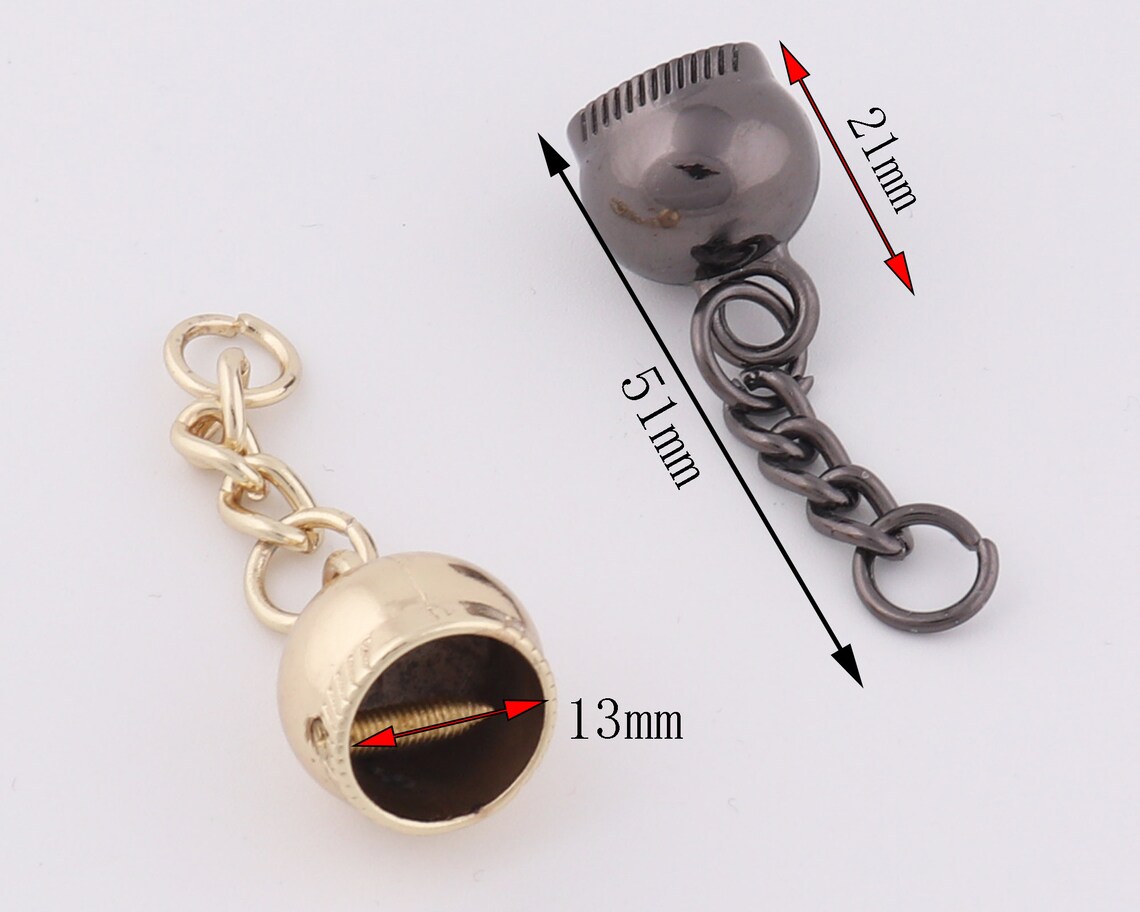 13mm Inner Metal Tassel Cap Rope Head Cap End Cap for Leather - Etsy