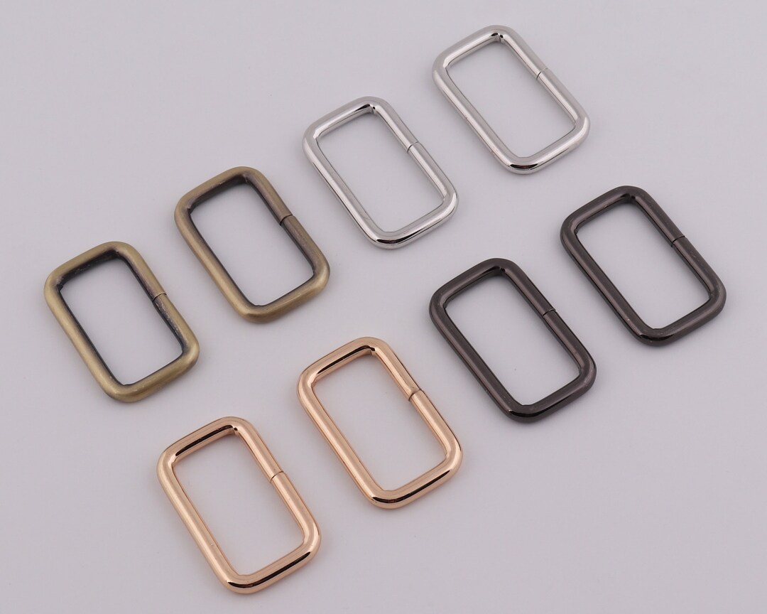 1.5" (39mm Inner) Metal Rectangle Buckle Rectangular Rings Purse Strap ...