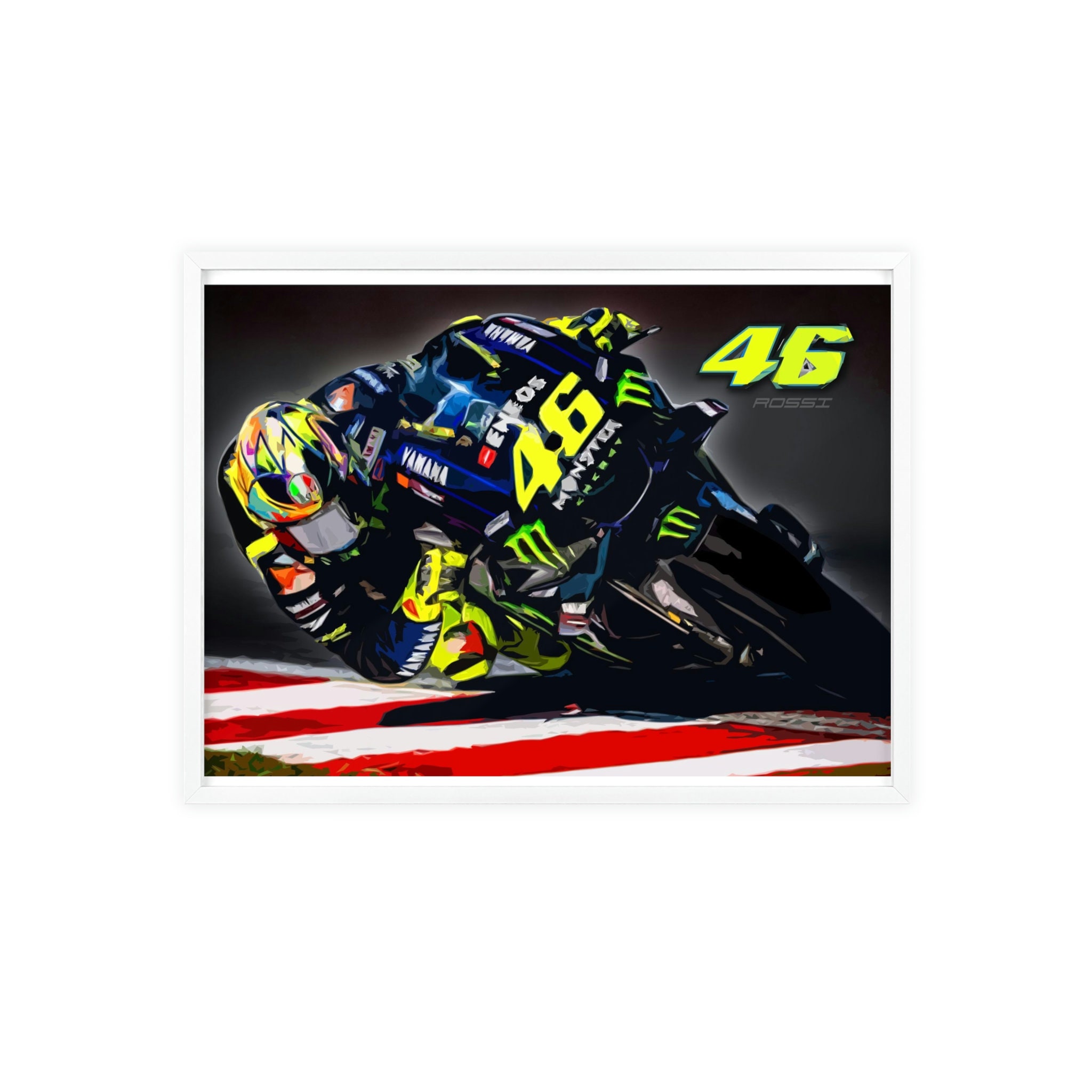 Valentino Rossi Posters With Wooden Frame - Etsy