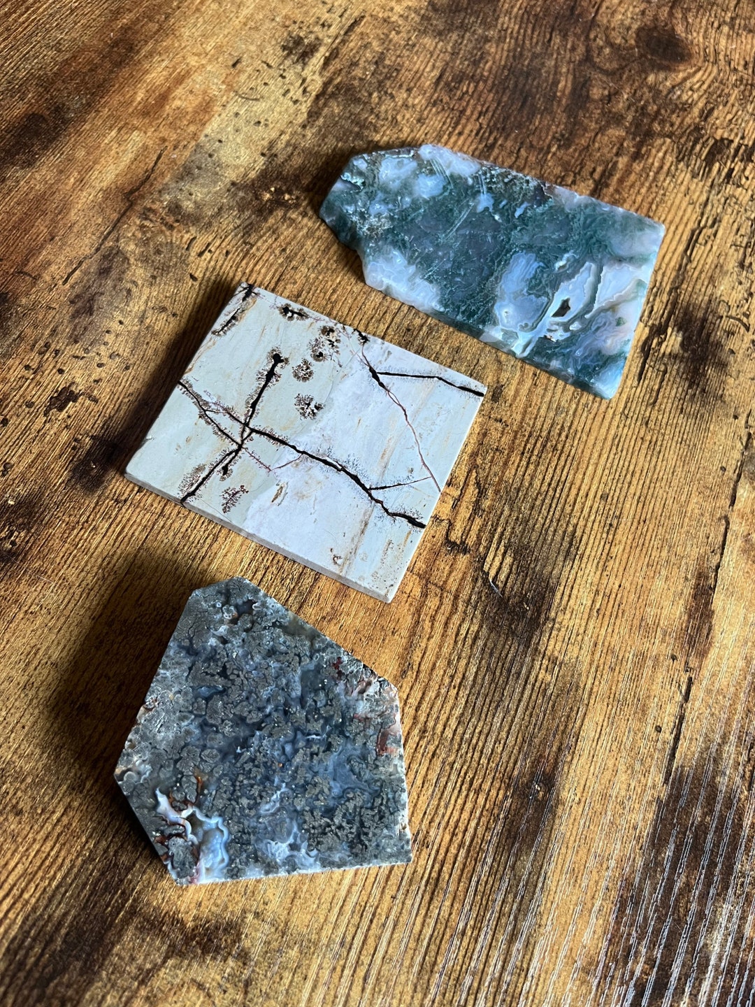 Crystal Slabs Crystal Coasters Moss Agate Slab Dendritic Slab ...