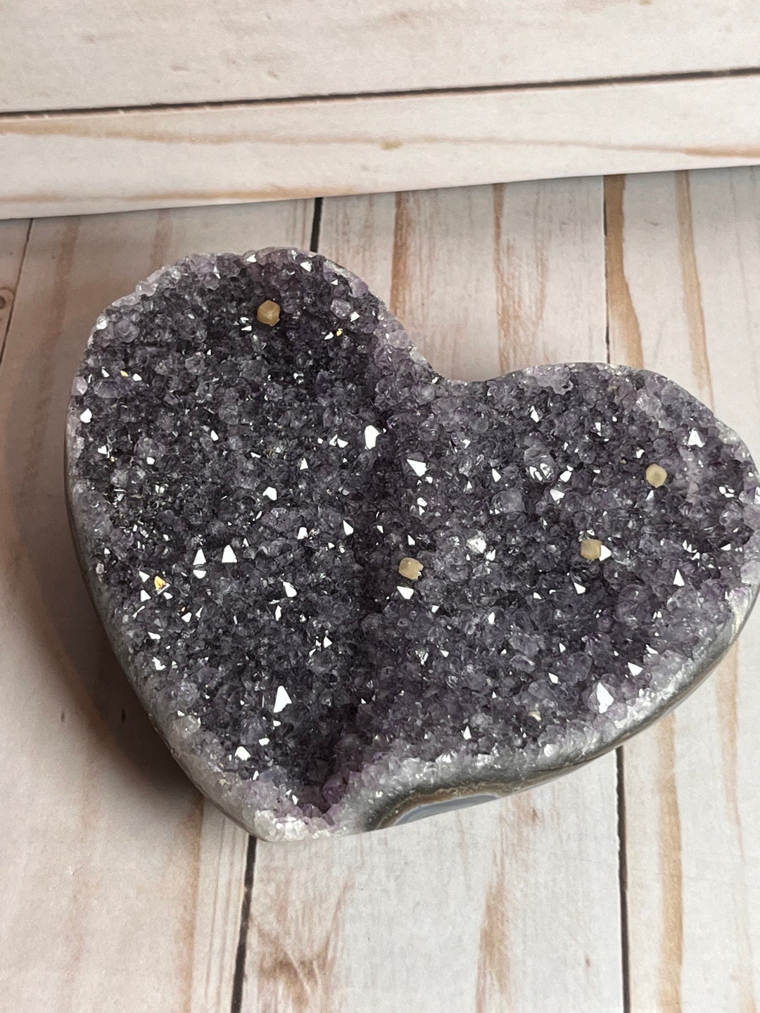 Amethyst Heart; Crystal Heart; Amethyst Decor - Etsy
