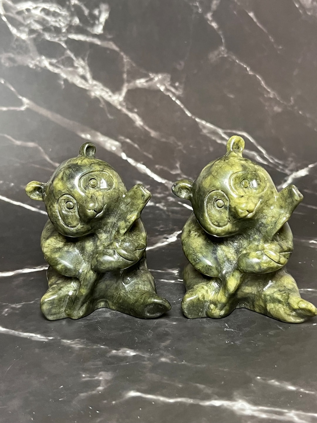 Jade Panda Bear; Jade Bear; Jade Animal Carving; Crystal Panda; Crystal ...