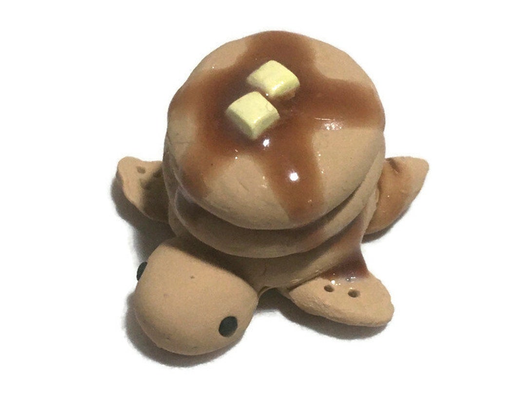 Pancake Stack Turtle, Polymer Clay Miniature Turtle, Pancake Gifts for ...