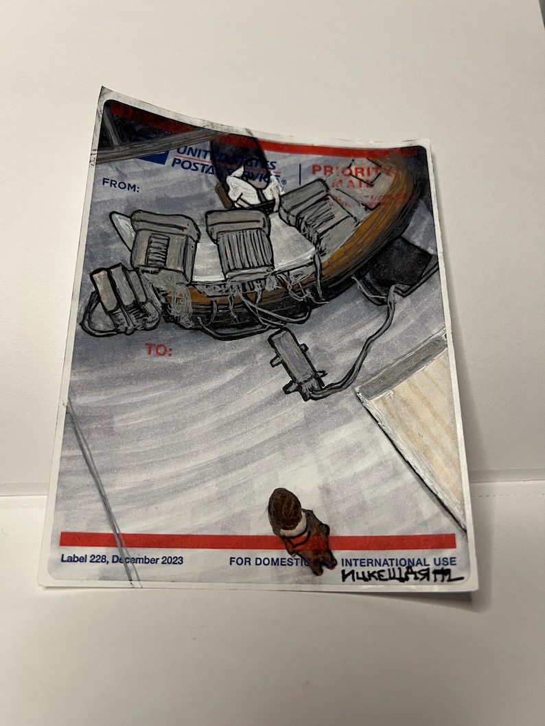 Lain and Father ~ Serial Experiments Lain Hand Drawn Sticker ~ Label ...