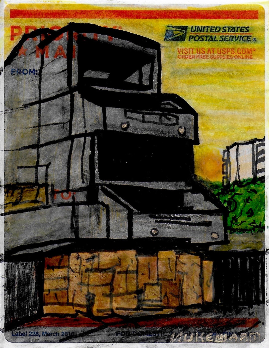 Boarded Brutalist House Sticker Label 228 Slaps - Etsy