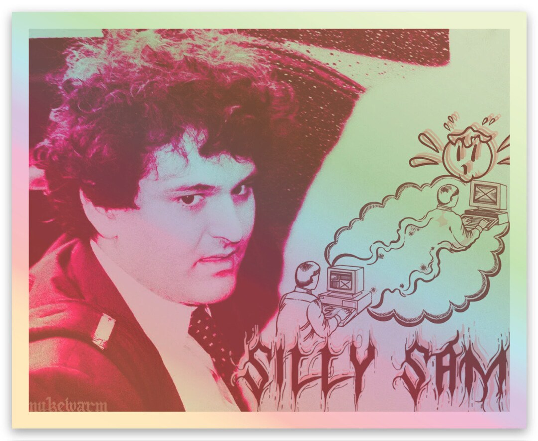 Silly Sam Bankman-fried Holographic Vinyl Waterproof Sticker / - Etsy