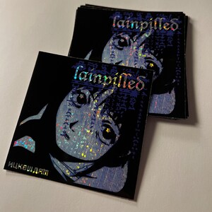 Lainpilled Serial Experiments Lain Glitter Vinyl Waterproof Sticker - Etsy