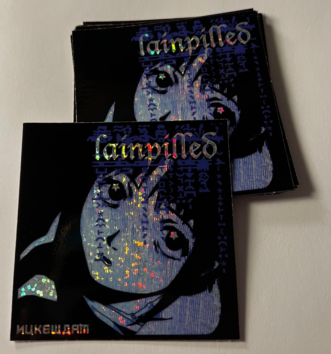 Lainpilled Serial Experiments Lain Glitter Vinyl Waterproof Sticker - Etsy
