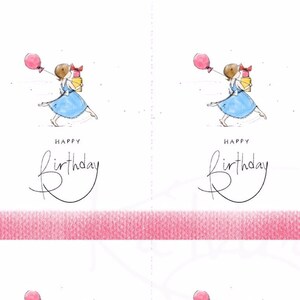 HAPPY BIRTHDAY GIRL Printable Gift Tags With Pink Trim - Illustrated by ...