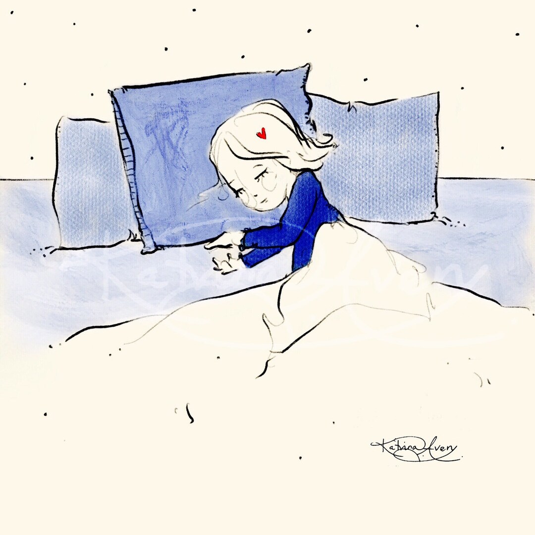 GOODNIGHT SLEEP TIGHT Printable Illustration by Katrina Avery - Digital ...