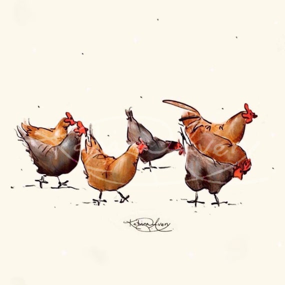 LITTLE CHICKENS PRINTABLE Illustration by Katrina Avery - Etsy