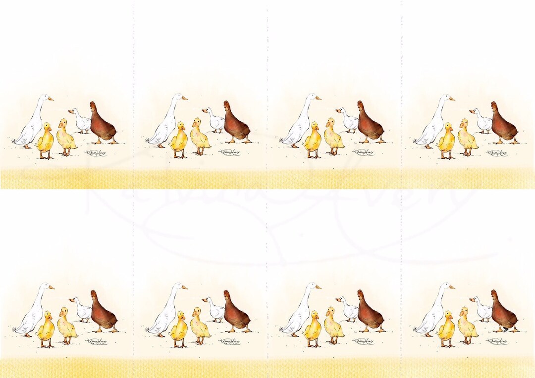 LITTLE DUCKS Printable Gift Tags With Yellow Trim - Illustrated by ...